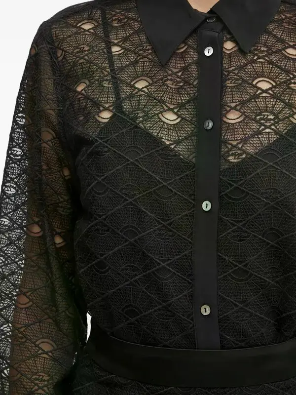 Karl Lagerfeld Lace Buttoned Shirt