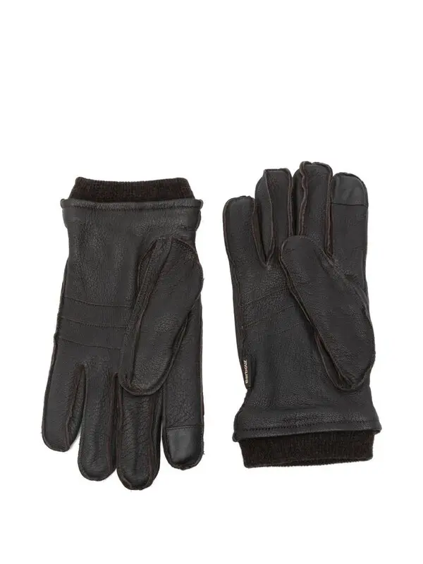 Barbour Highfield Leather Gloves - Br91 Dark Brown