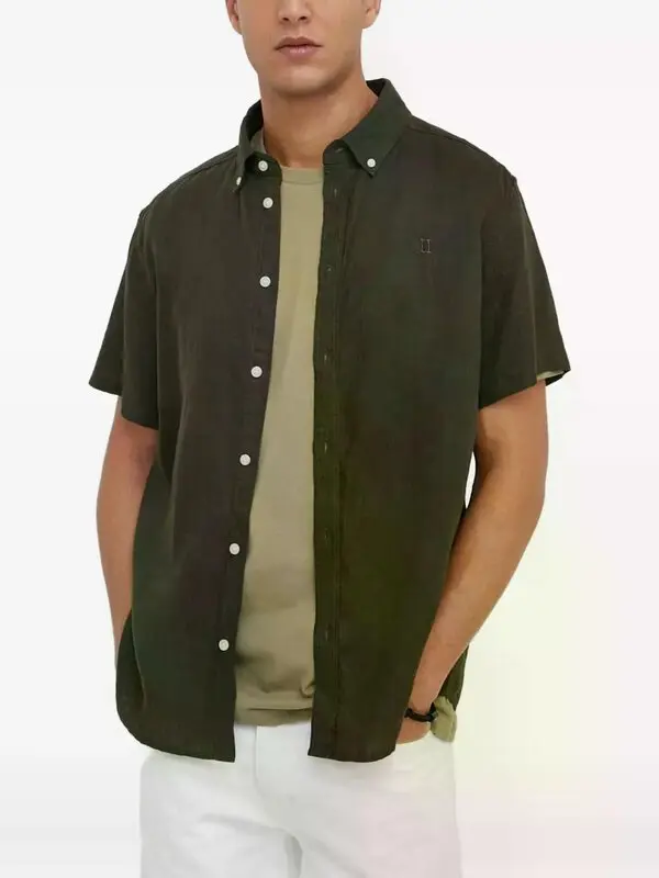 LES DEUX Buttoned Short-sleeve Shirt