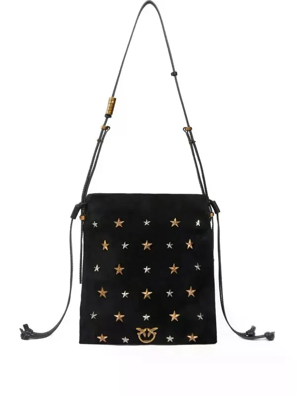 Pinko Star-embellished Suede Shoulder Bag
