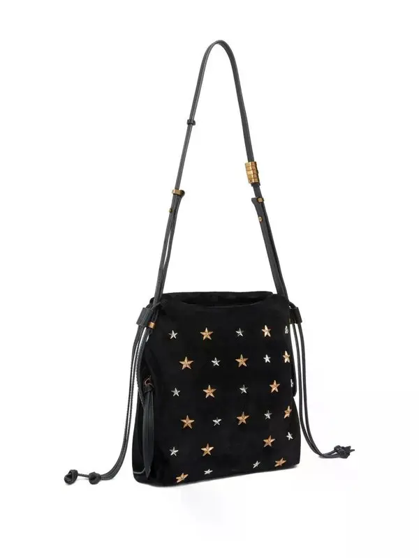 Pinko Star-embellished Suede Shoulder Bag