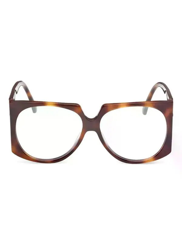 Max Mara Geometric-framed Glasses - Brown