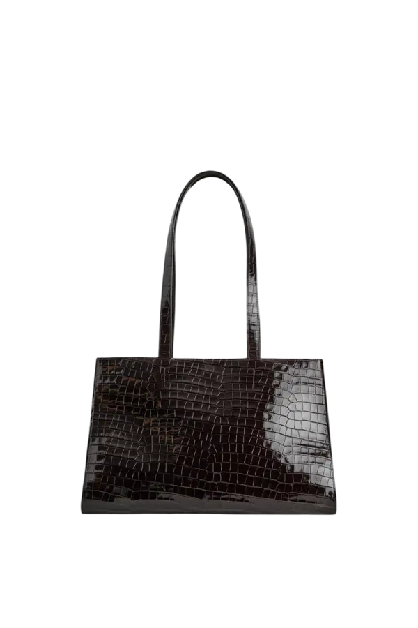 Cos Gallery Croc-effect Leather Tote Bag