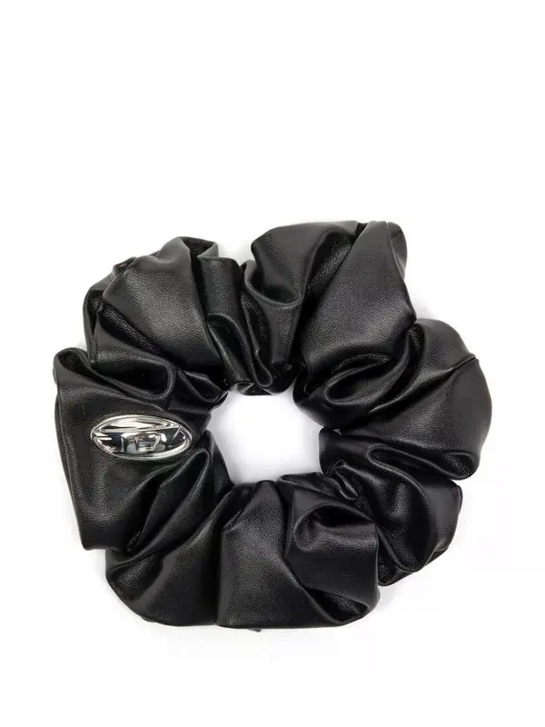 DIESEL® Logo-plaque Scrunchie - Black