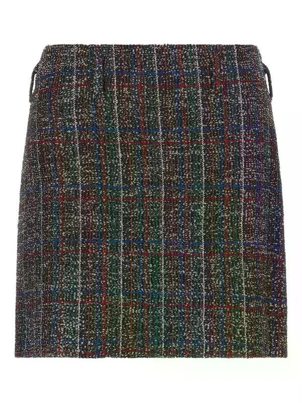 Missoni Sequin Embellished Tartan Mini Skirt - Grey