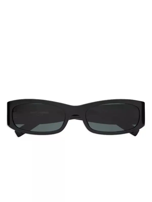 Saint Laurent Sl M152 Logo-plaque Rectangle Sunglasses - Black