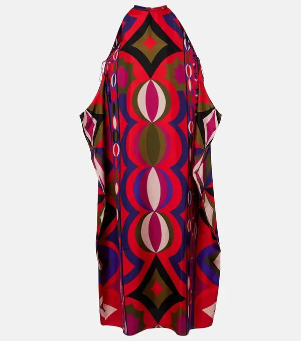 Emilio Pucci Multicolor Cutout Silk Kaftan