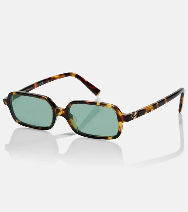 Miu Miu Miu Regard Rectangular Sunglasses - Brown