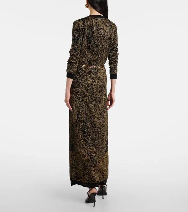 Etro Paisley Wool-blend Lamé Cardigan