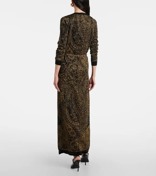 Etro Paisley Wool-blend Lamé Cardigan