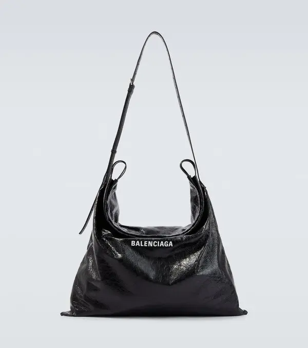 Balenciaga Leather Shoulder Bag - Black
