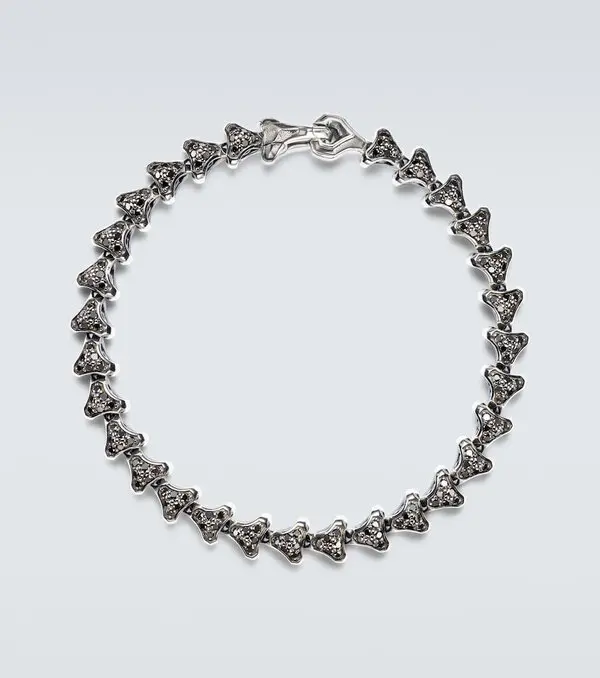 David Yurman Armory® Sterling Bracelet With Black Diamonds - Silver