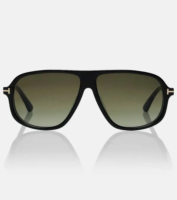 TOM FORD Guillaume Aviator Sunglasses - Black
