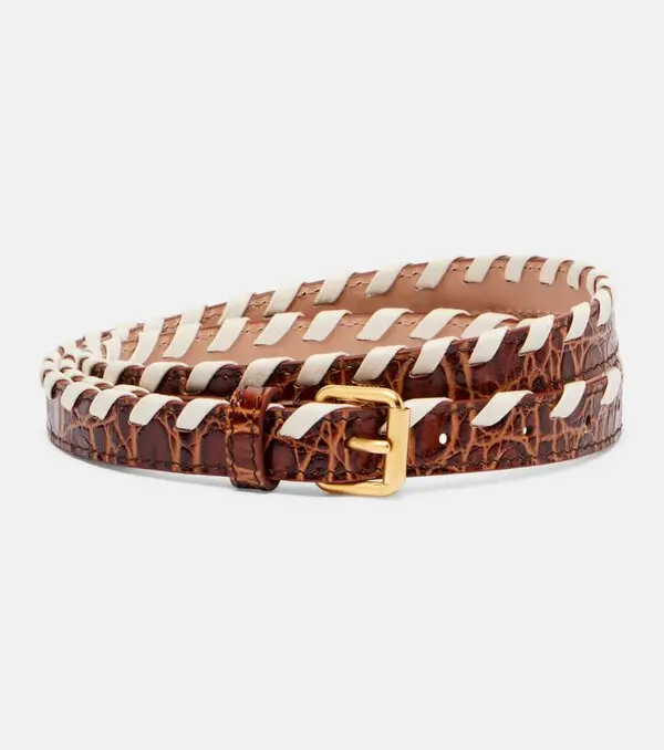 Dries Van Noten Leather Belt - Brown
