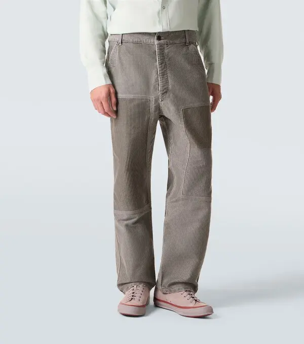 Visvim Pastoral Striped Cotton Wide-leg Pants - Grey