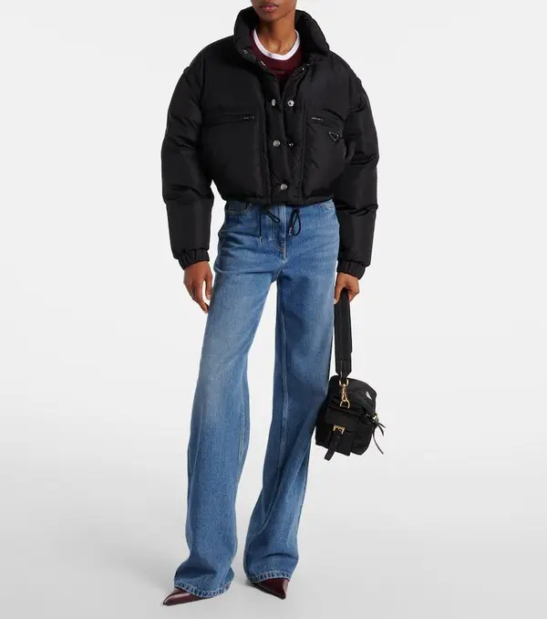 Prada Re-nylon Cropped Down Jacket