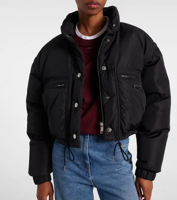 Prada Re-nylon Cropped Down Jacket