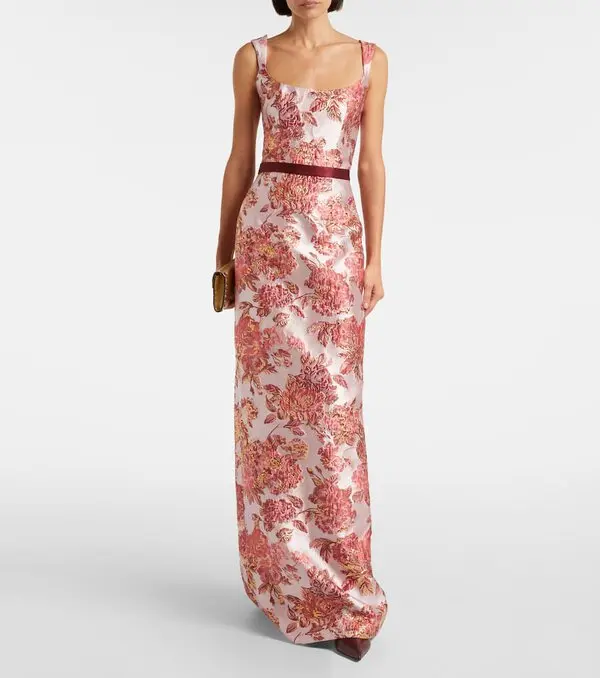 MARKARIAN Robin Floral Brocade Gown