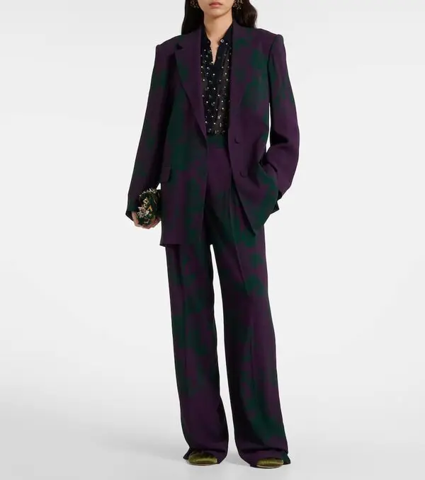 Dries Van Noten Printed Viscose Blazer