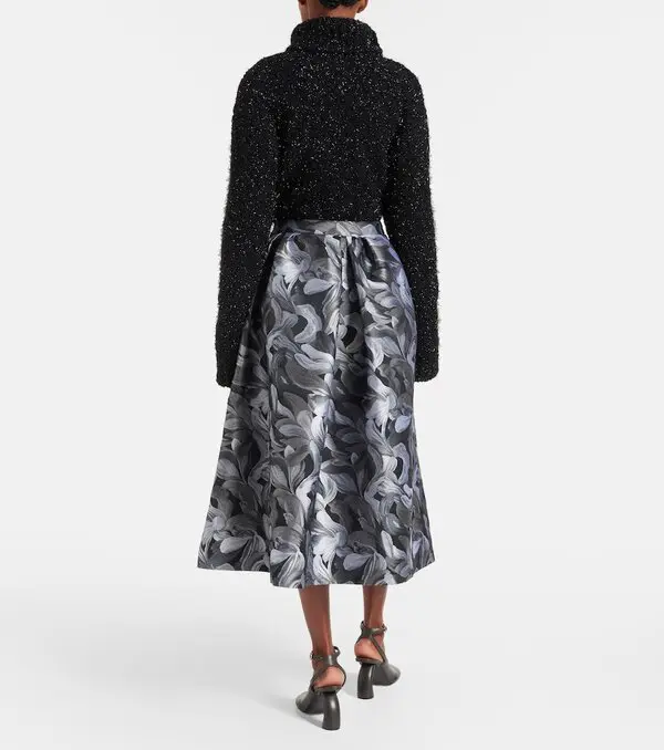 Dries Van Noten Jacquard Midi Skirt