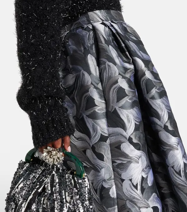 Dries Van Noten Jacquard Midi Skirt
