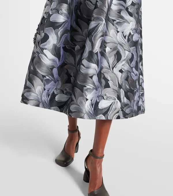 Dries Van Noten Jacquard Midi Skirt