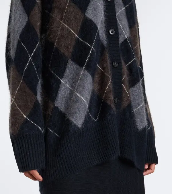LISA YANG Elaria Argyle Cashmere Cardigan - Multicoloured
