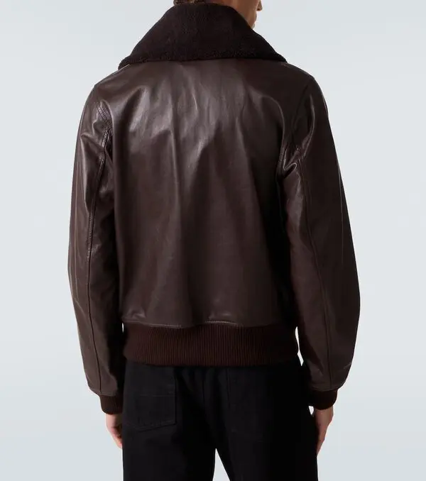 Our Legacy Pharos Leather Bomber Jacket - Brown