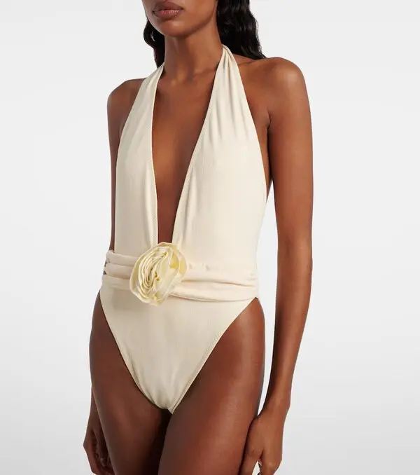 SAME Rosette Floral-appliqué Swimsuit