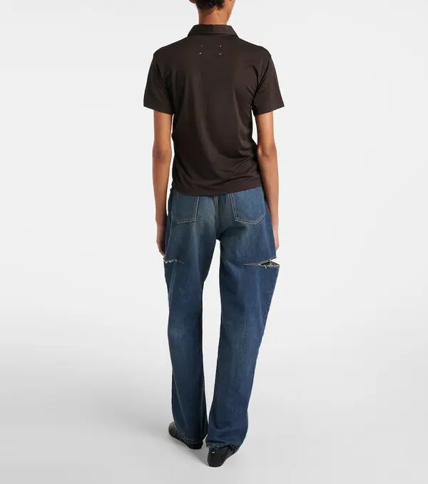 MAISON MARGIELA Distressed Barrel-leg Jeans - Blue