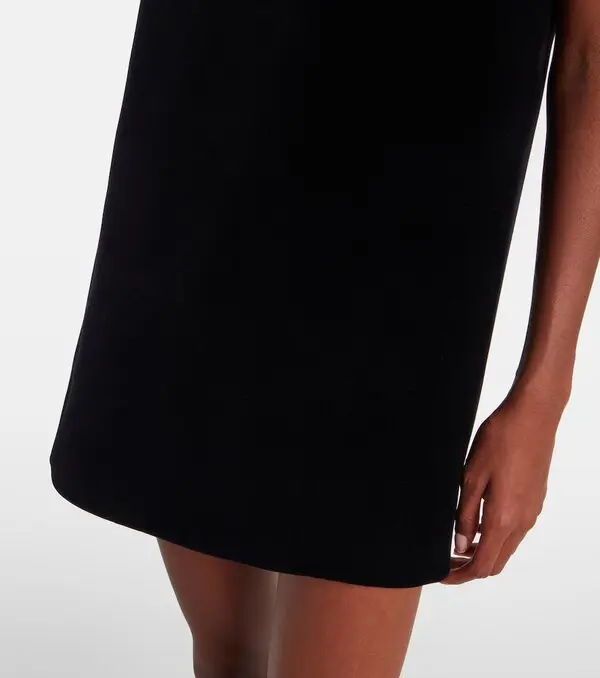 Khaite Benji Velvet Mini Dress - Black
