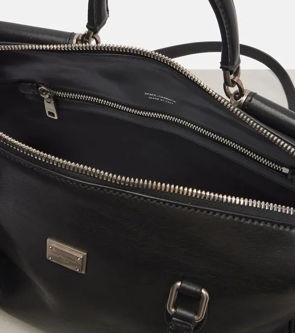 Dolce & Gabbana Vittoria Leather Tote Bag - Black