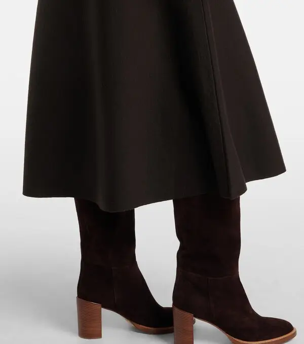 Gabriela Hearst Wool, Silk, And Cashmere Midi Skirt