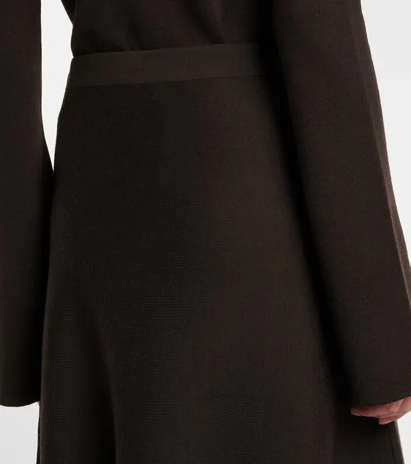 Gabriela Hearst Wool, Silk, And Cashmere Midi Skirt