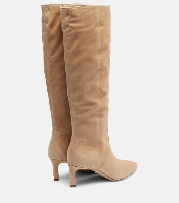 Veronica Beard Kinna 55 Suede Knee-high Boots - Beige