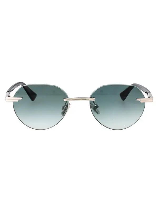 Bottega Veneta Bv1379s Sunglasses - Silver-silver-green