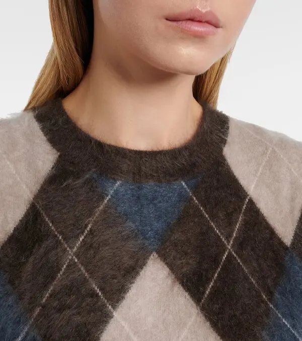 LISA YANG Yasmin Argyle Cashmere Sweater Vest - Multicoloured