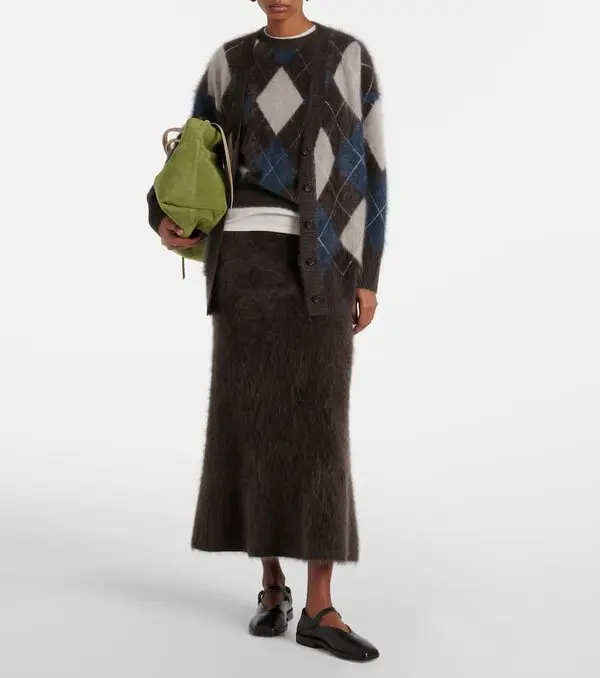 LISA YANG Elaria Argyle Cashmere Cardigan - Multicoloured