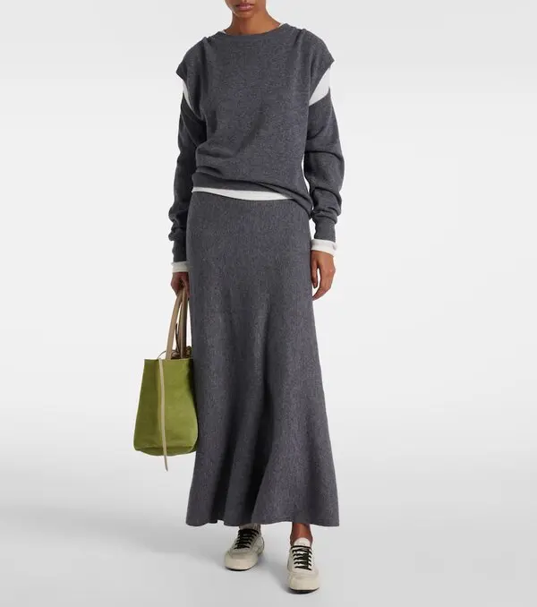 LISA YANG Torie Knitted Cashmere Maxi Skirt