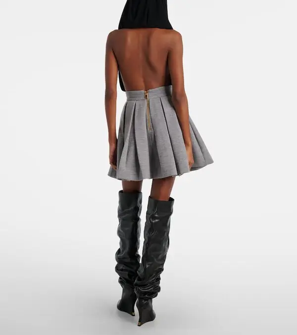 Balmain Pleated Mini Skirt