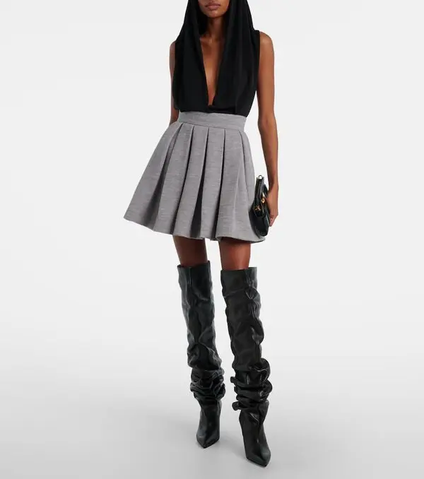 Balmain Pleated Mini Skirt