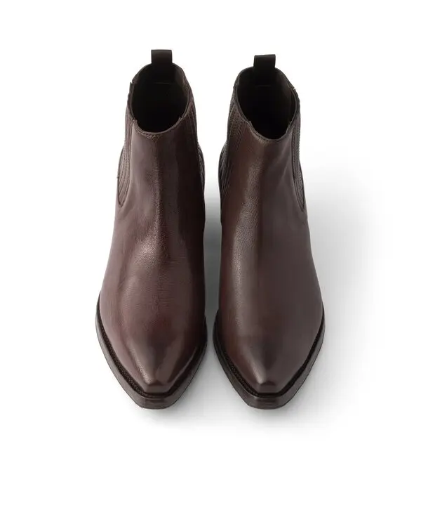 Prada Leather Chelsea Boots