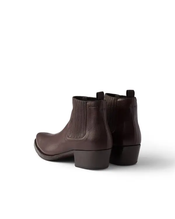 Prada Leather Chelsea Boots