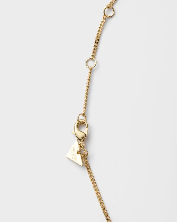 Prada Enameled Metal Necklace