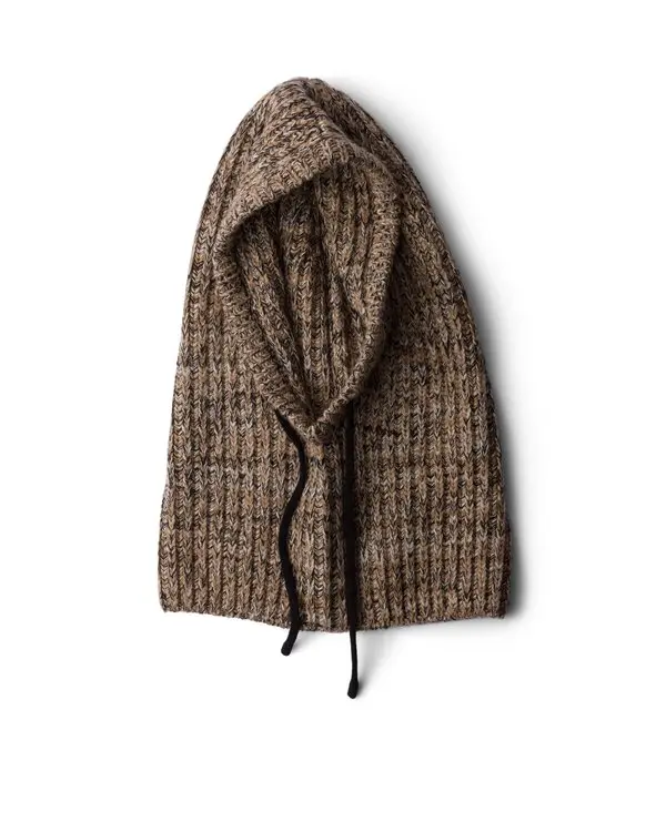 Prada Mélange Knit Hood - Brown