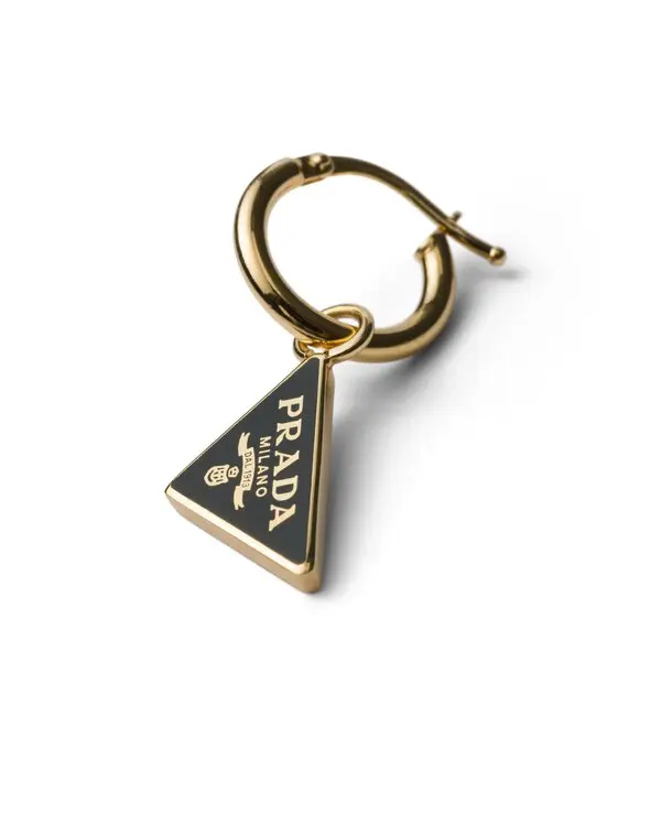 Prada Enameled Metal Earrings