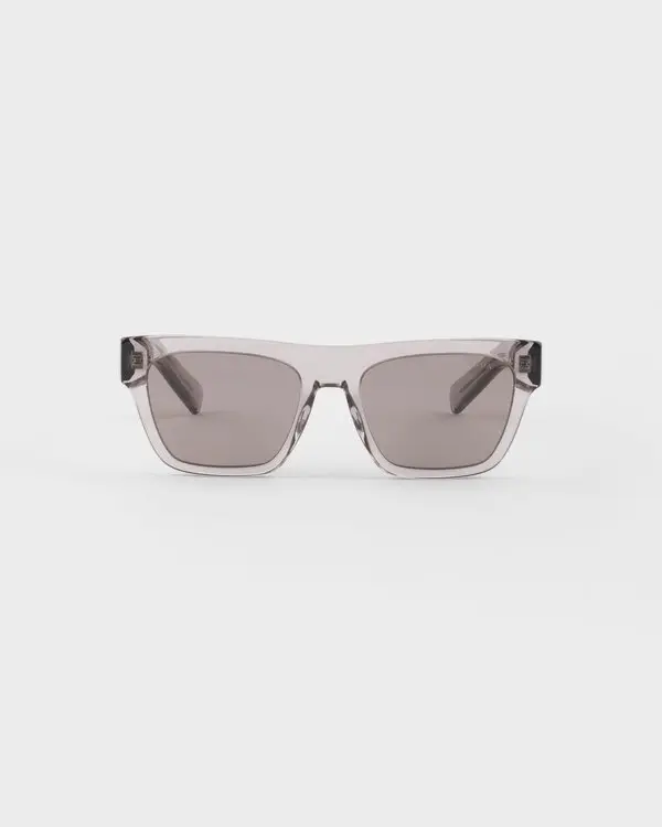 Prada Rectangle Sunglasses With Logo - Grey Lenses