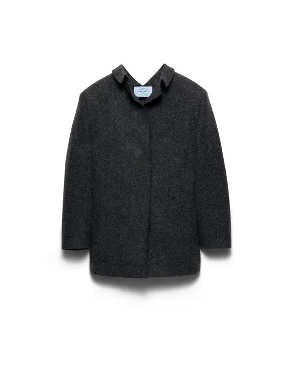Prada Single-breasted Shetland Wool Jacket - Grey
