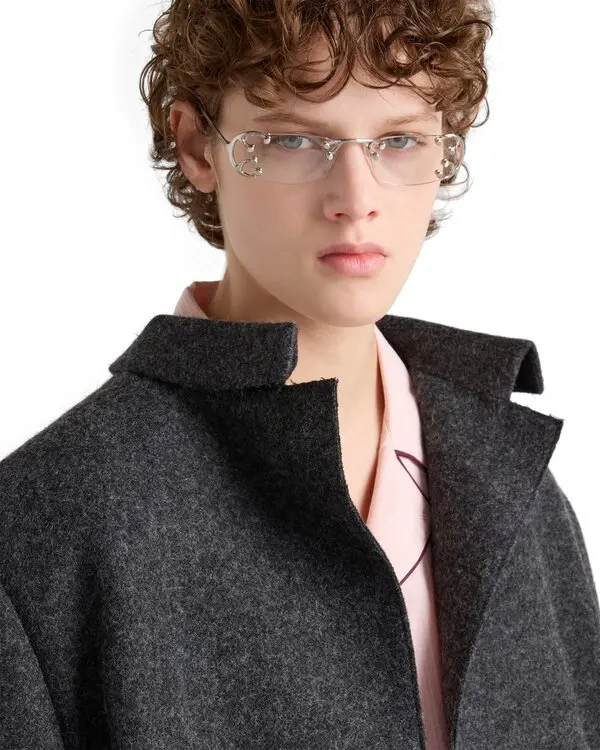 Prada Single-breasted Shetland Wool Jacket