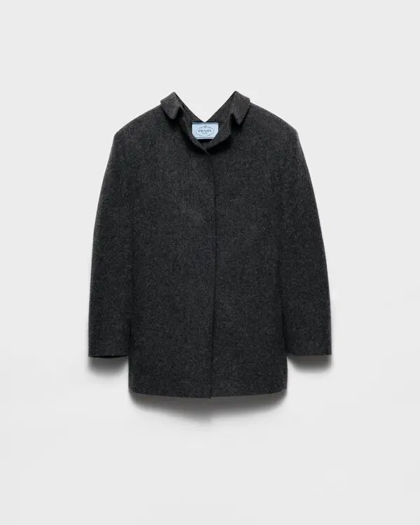 Prada Single-breasted Shetland Wool Jacket